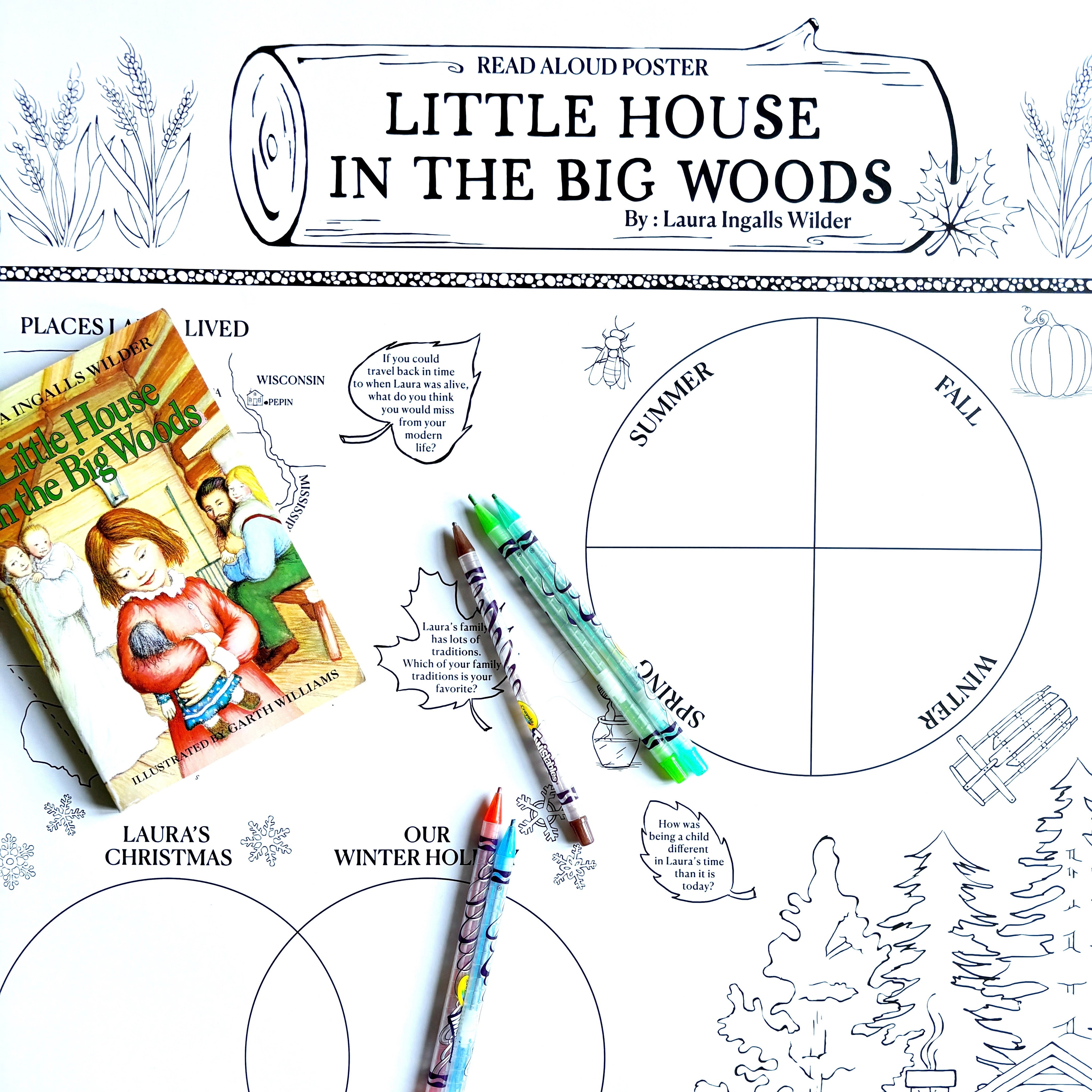 Little House in the Big Woods Read-Aloud Poster | Ruby Reads Books